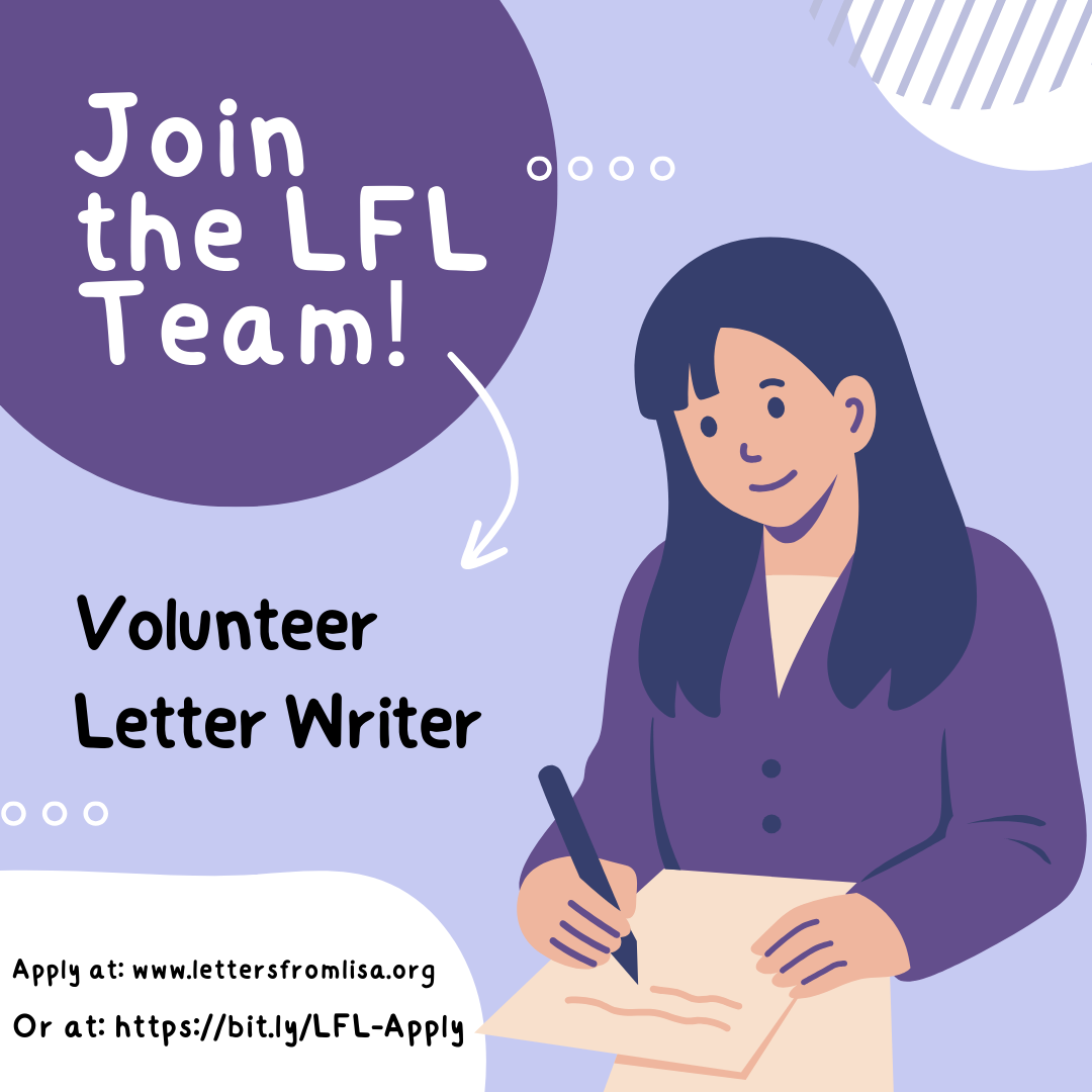 Wanted: Volunteer Letter Writer! – Letters from Lisa